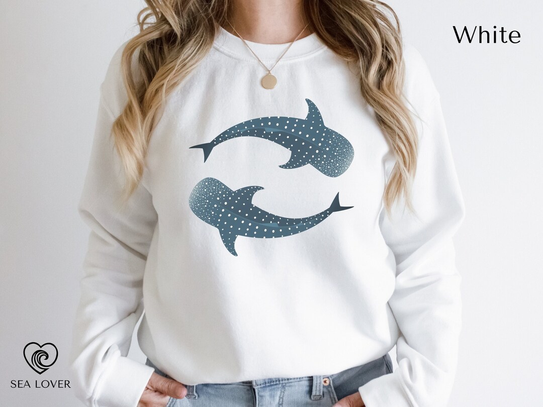 Whale Sharks Sweater, Ocean Lover Sweatshirt, Marine Life Crewneck ...