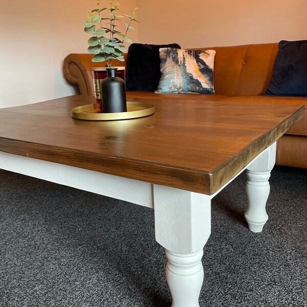 Large Farmhouse Coffee Table - Etsy