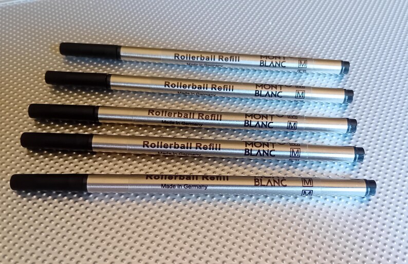 Five Black Ink Refills for ROLLERBALL Pen MONT BLANC Type - Etsy