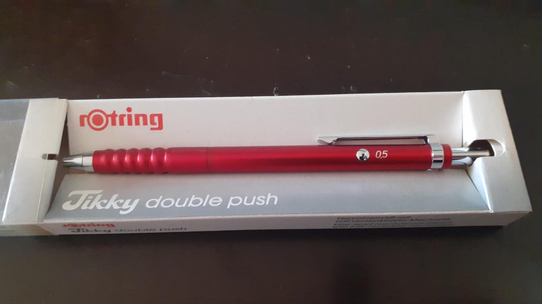 Rotring Vintage Tikky Double Push Metal Pencil – Red 0.5mm New Old ...