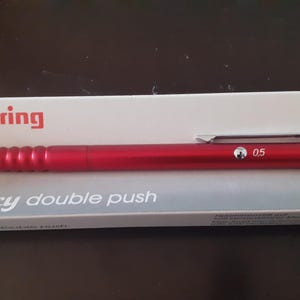 Rotring Vintage Tikky Double Push Metal Pencil – Red 0.5mm New Old ...