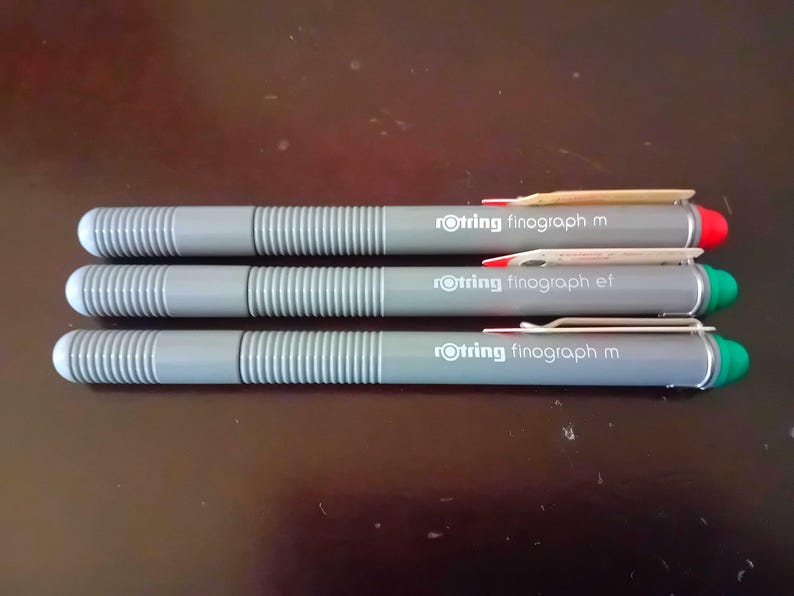 Very Rare Vintage Rotring Finograph Pen Set - 1986 Original New Old ...