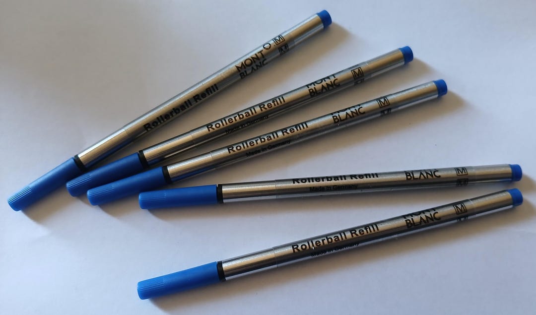 Five Blue Ink Refills for ROLLERBALL Pen MONT BLANC Type - Etsy