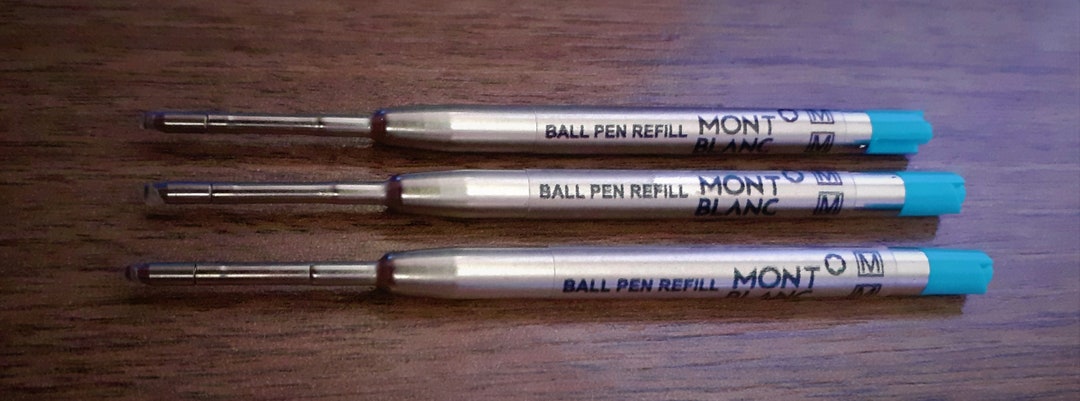 Three Blue Ink Refills for BALLPOINT Pen MONT BLANC Type With a New ...