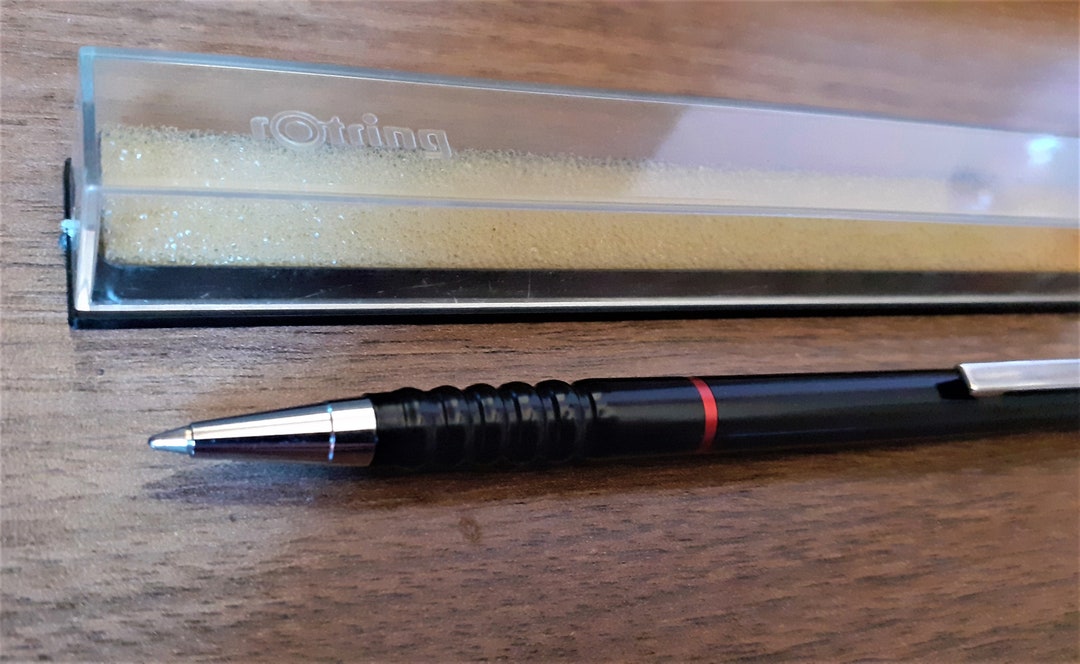 Vintage Rotring Tikky Metal Ballpoint Pen Black New Old Stock Original ...