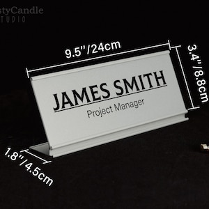 Personalised Desk Name Plate - Desk Name Plate With Aluminum Holder ...