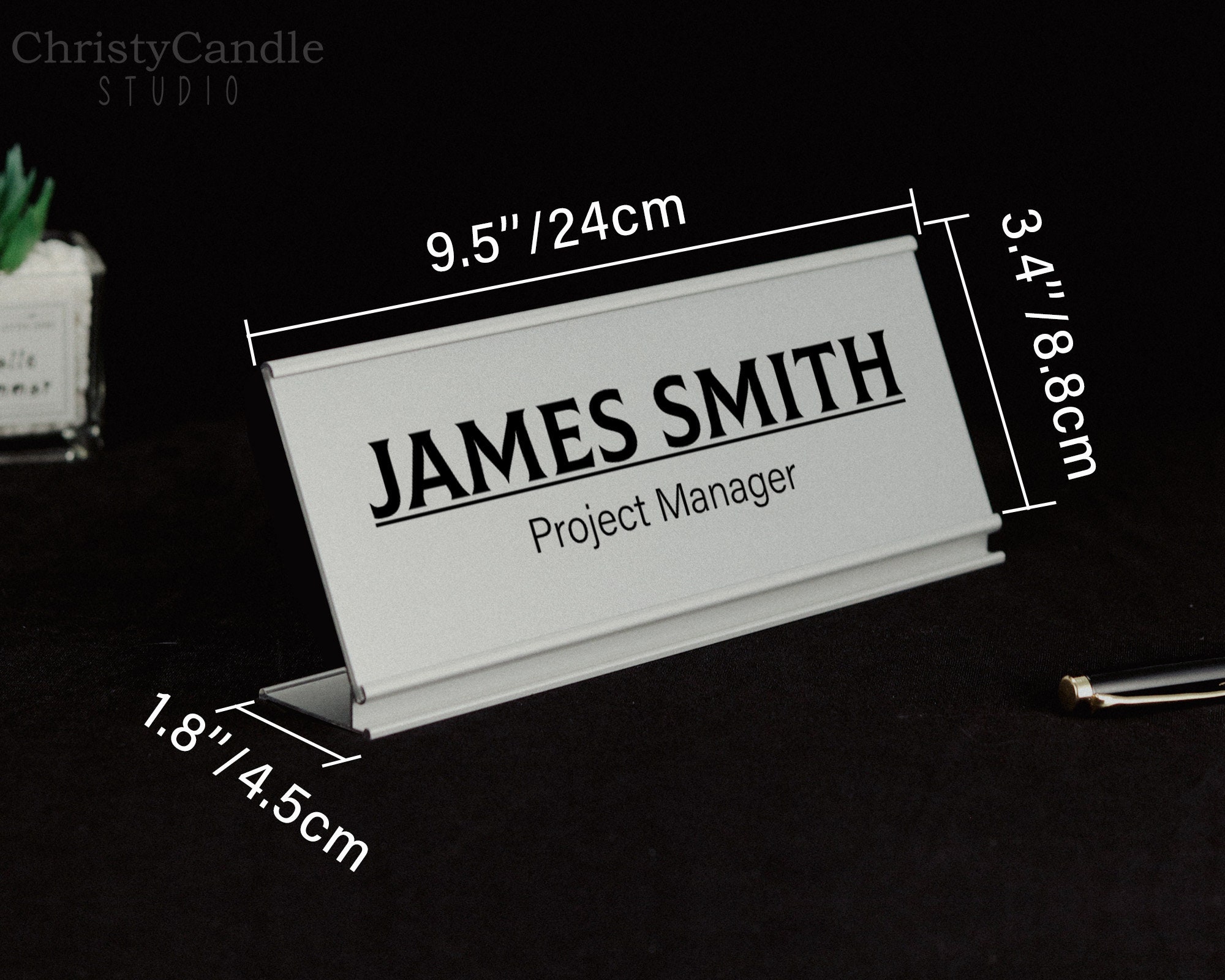 Personalised Desk Name Plate Desk Name Plate With Aluminum Holder ...