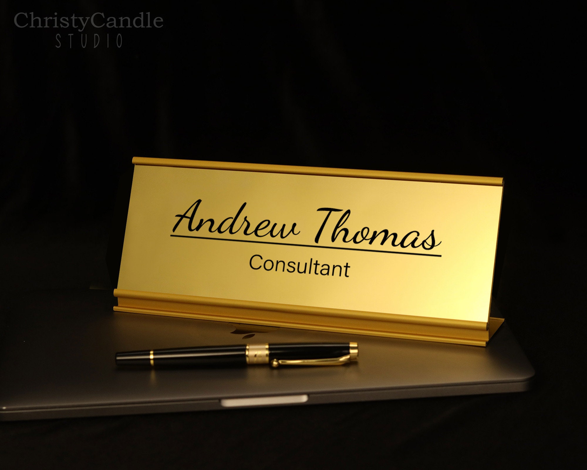 Personalised Desk Name Plate Desk Name Plate With Aluminum Holder ...