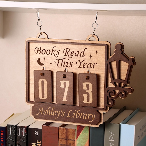 Personalized Book Counter - Etsy