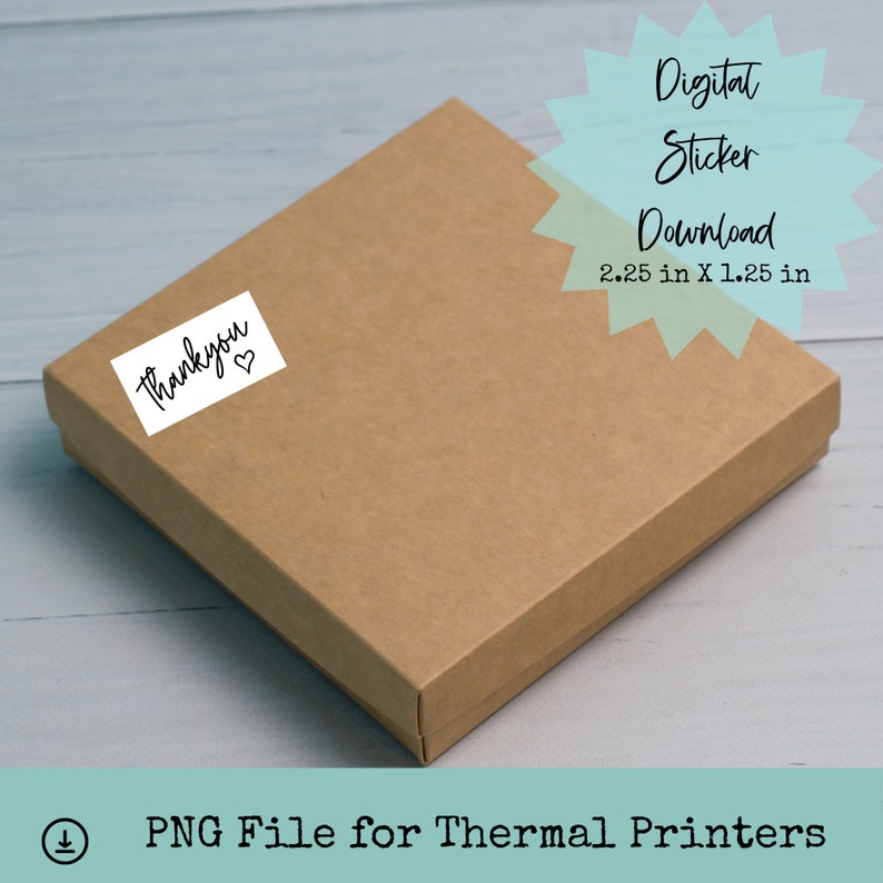 Thank You Thermal Label Printer PNG, Small Business Packaging Sticker ...