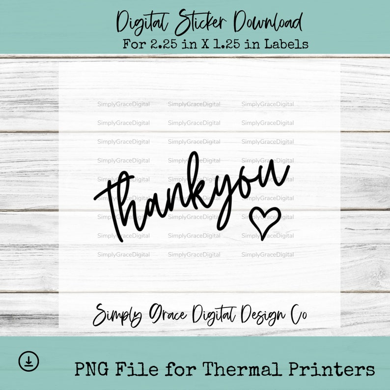 Thank You Thermal Label Printer PNG, Small Business Packaging Sticker ...