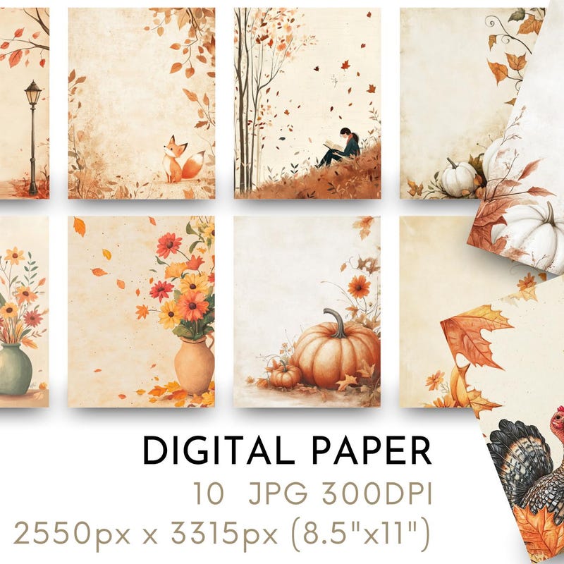 Vintage Digital Paper - Etsy