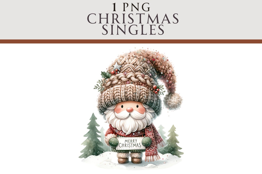 Christmas Gnome Clipart, Festive Gonk Clipart, Xmas Illustration for ...