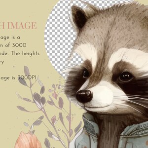 Winter Raccoon Watercolor Clipart PNG, Forest Animals Clipart, Nursery ...