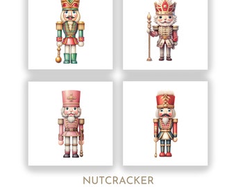 Watercolor Christmas Nutcracker Clipart PNG Files Xmas Clip - Etsy
