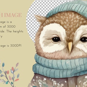 Cute Owl Watercolor Clipart PNG, Forest Animals Clipart, Nursery ...