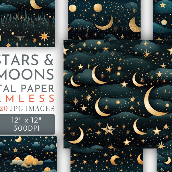 Starry Night Paper - Etsy