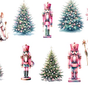 Pastel Nutcracker Clipart Clipart PNG Bundle, Pink Nutcracker Christmas ...