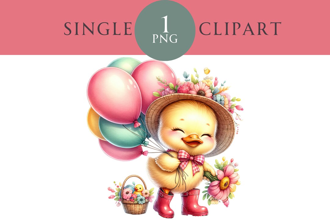 Duck Clipart, Spring Duck Nursery Spring Clipart Baby Shower Clipart ...