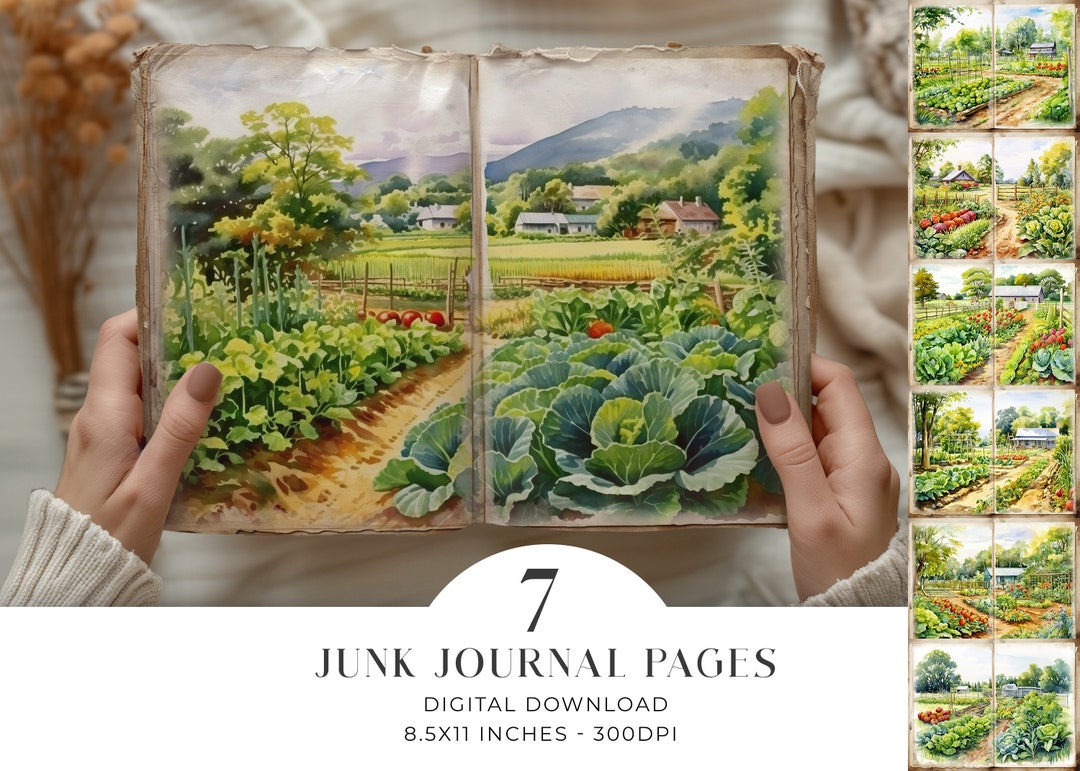 Vegetable Garden Junk Journal Bifolds Pages, Veg Patch Junk Journal ...