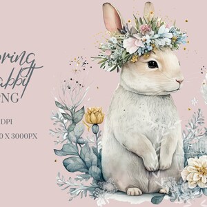 Easter Rabbit Watercolor Clipart PNG, Forest Animals Clipart, Nursery ...