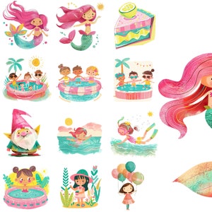 Summer Clipart | Vacation Clipart | Ocean Clipart | Cute Pool Party ...