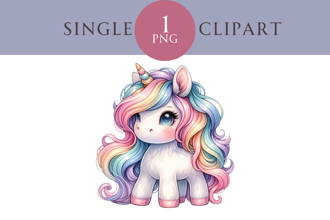 Pastel Unicorn Clipart, Unicorn Wall Art PNG, Rainbow Unicorn Graphics ...