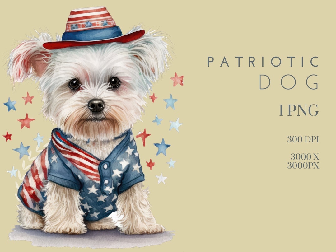 Independence Day Clipart, 4th July Dog Clipart , Patriotic Clipart ...