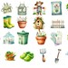 Watercolor Gardening Clipart Bundle: Herbs, Vegetables, Tools (PNG ...