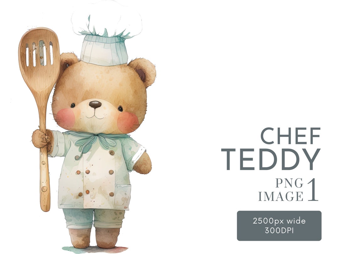 Chef Teddy Clipart , Nursery Clipart , Teddy Clipart , Card Making ...