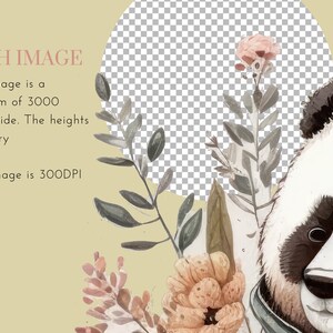 Winter Panda Watercolor Clipart PNG, Forest Animals Clipart, Nursery ...
