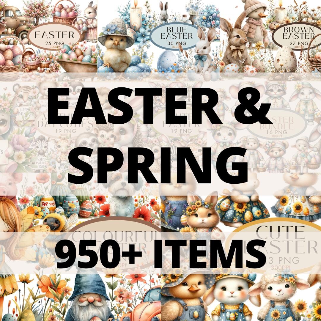 Whole Easter and Spring Section Mega Bundle, Pink Brown Multi Easter ...
