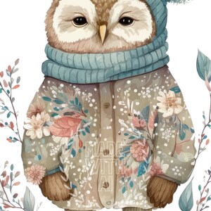 Cute Owl Watercolor Clipart PNG, Forest Animals Clipart, Nursery ...