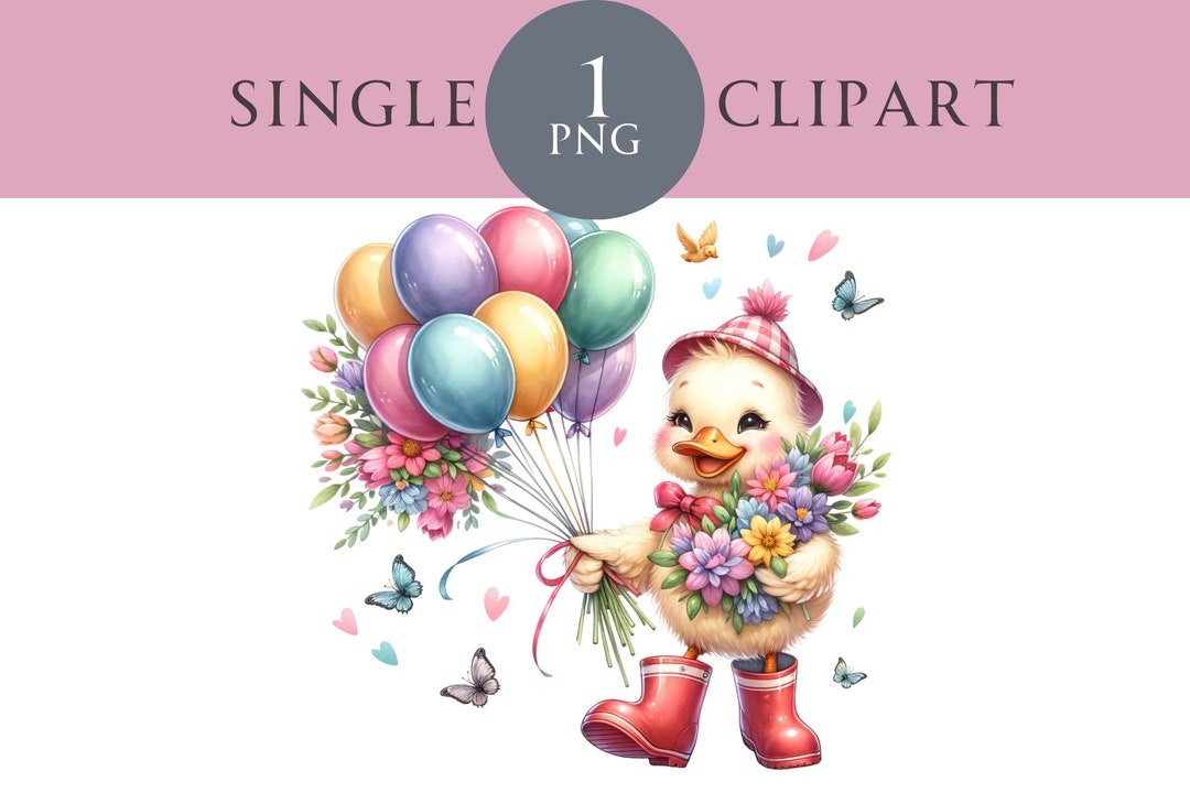 Duck Clipart, Spring Duck Nursery Spring Clipart Baby Shower Clipart ...