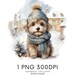Winter Cute Dog Watercolor Clipart PNG, Forest Animals Clipart, Nursery ...