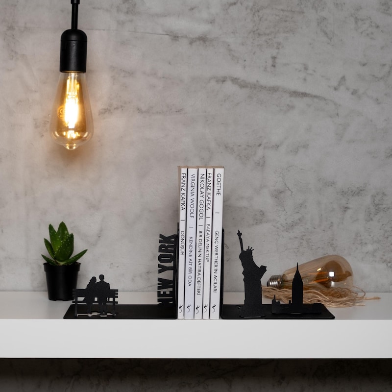 Metal Bookends - Etsy