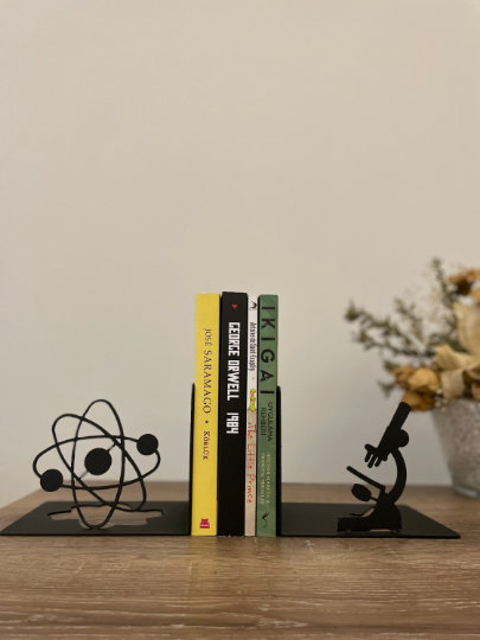 Atom Science Metal Bookends Atom Metal Decor Science Metal - Etsy