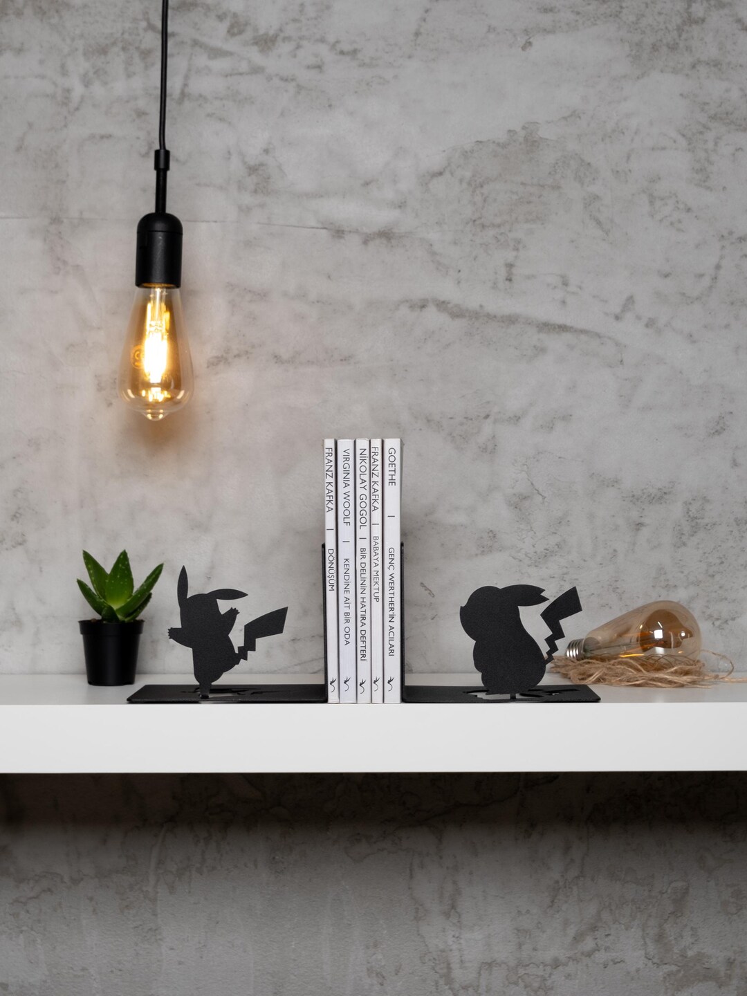 Pikachu Metal Bookends,pikachu Metal Decor, Metal Art, Pokemon ...