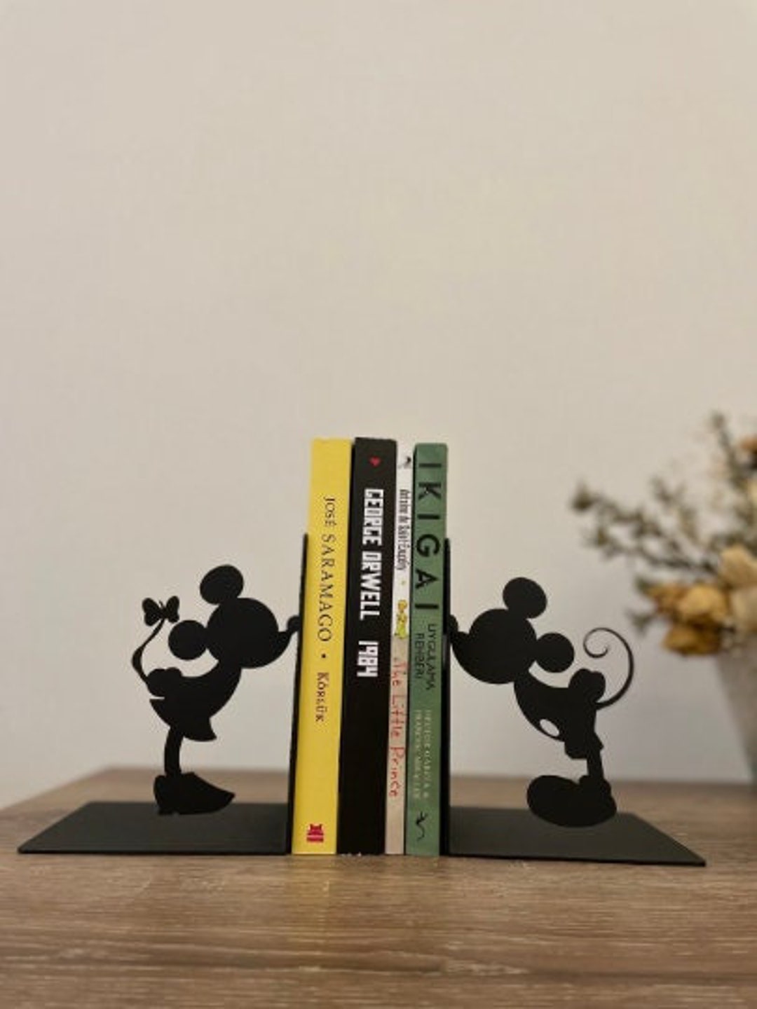 Mickey Metal Bookends, Metal Decor, Metal Art, Office, Gift , Best Gift ...