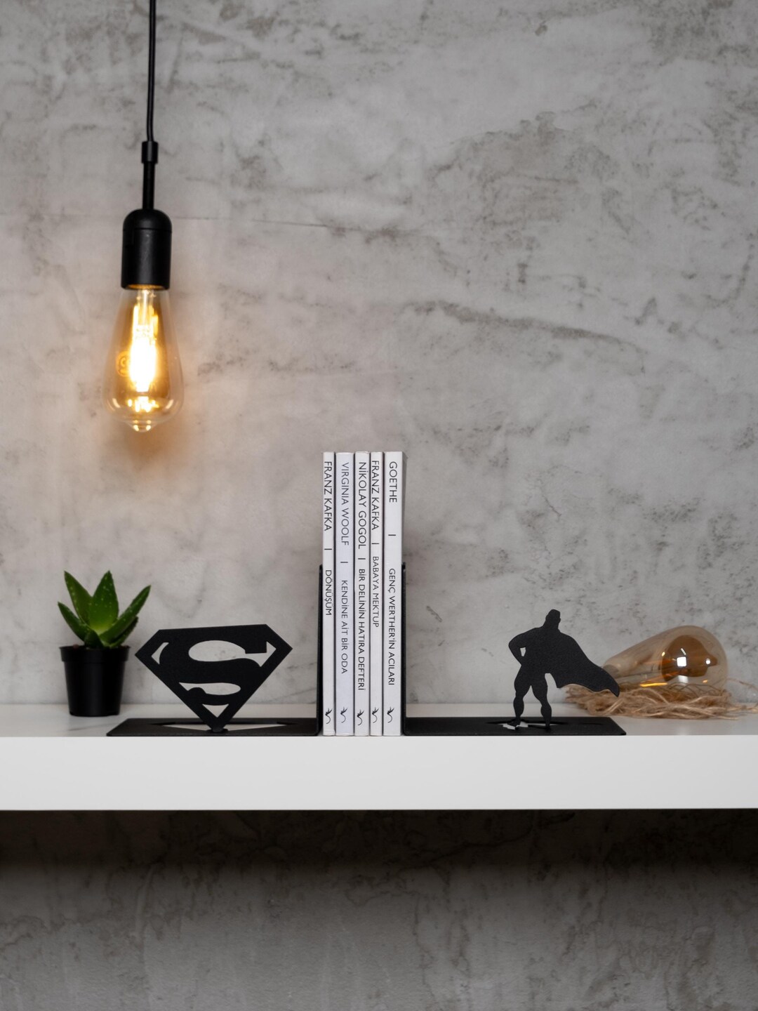 Super Hero Metal Bookends, Metal Decor, Metal Art, Gift , Star.best Gift Ever, Star Bookend ...