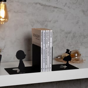 Snoopy Bookends, Snoopy Metal Decor, Peanut Metal Art, Charlie Brown ...