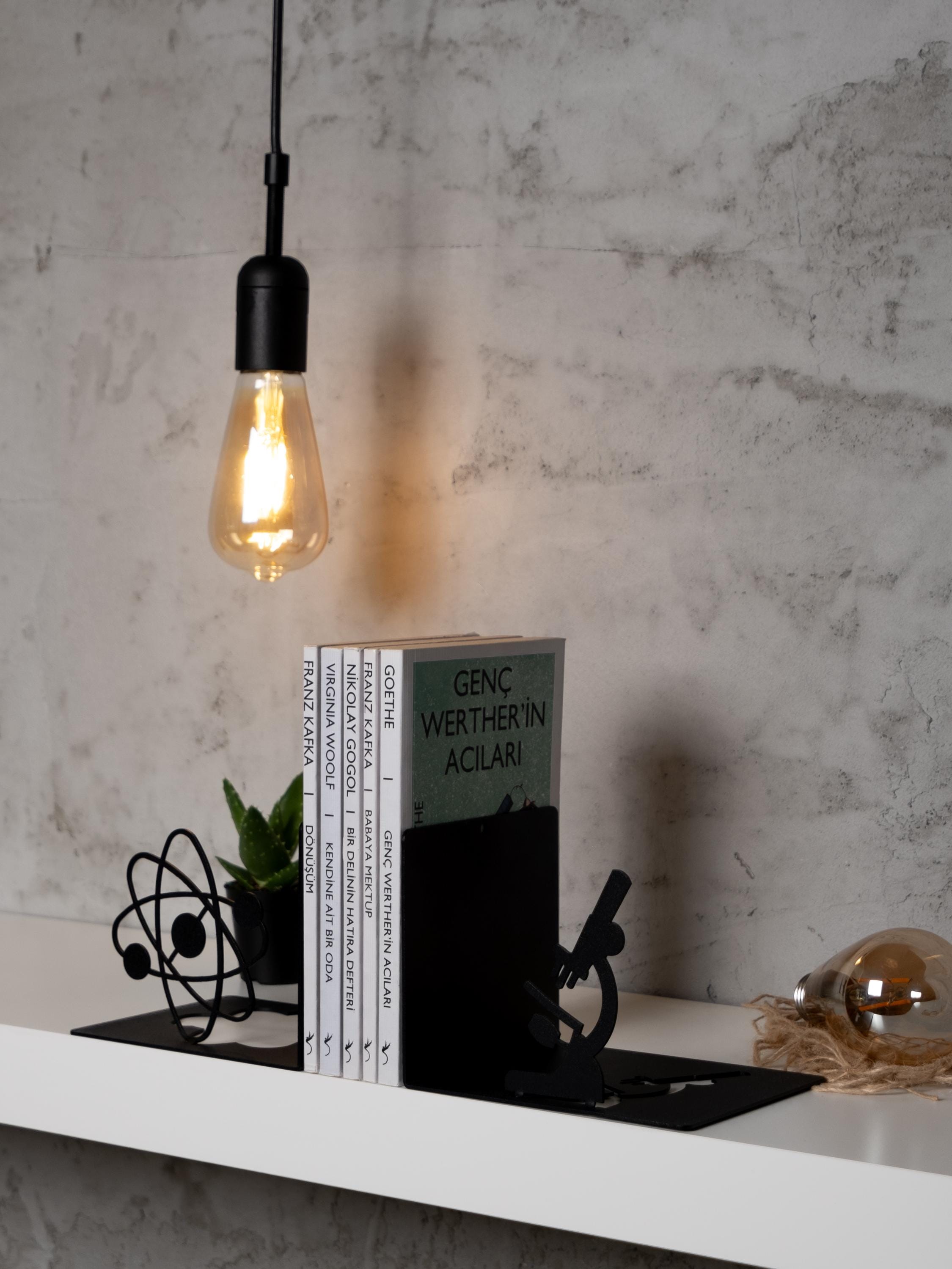 Atom Science Metal Bookends, Atom Metal Decor, Science Metal Art,gift ...