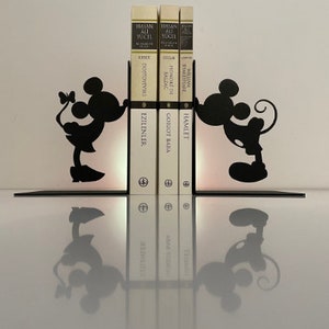 Mickey Metal Bookends, Metal Decor, Metal Art, Office, Gift , Best Gift ...