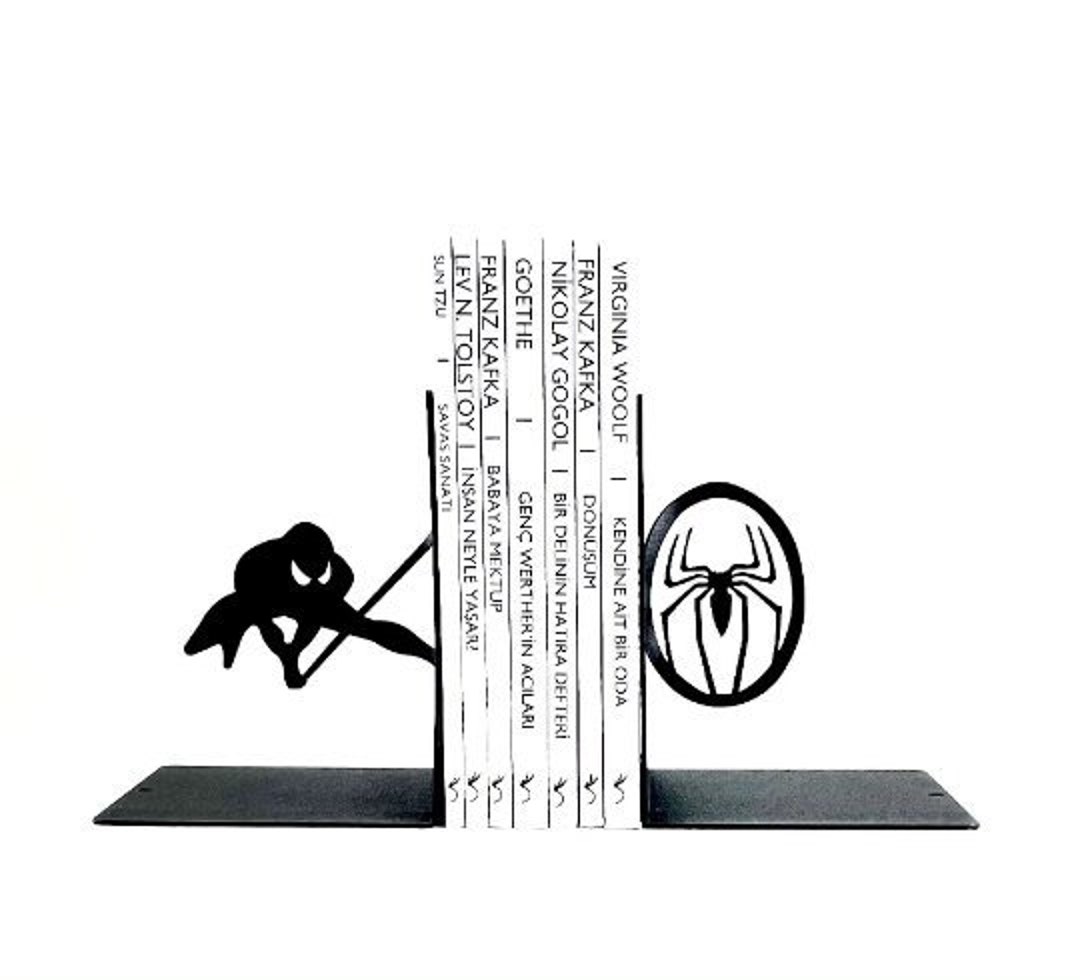 Spider Metal Bookends, Metal Decor, Metal Art, Best Gift Ever, Book ...