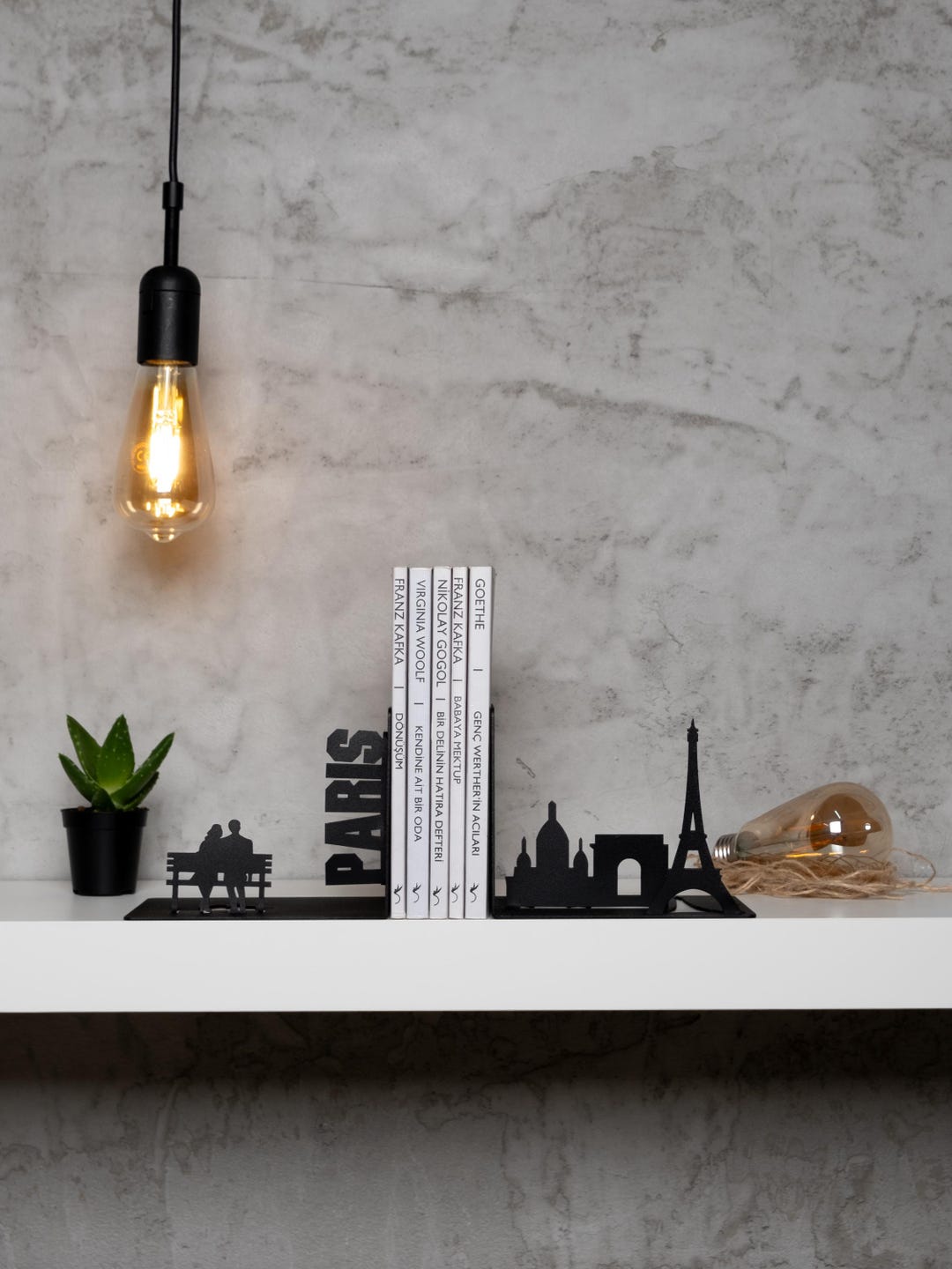 Paris Metal Bookends, Metal Decor, Metal Art, Office, Gift , Best Gift ...