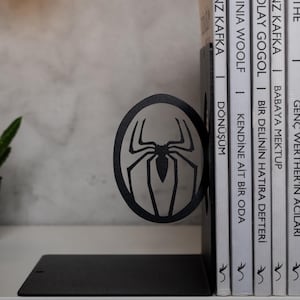 Spider Metal Bookends, Metal Decor, Metal Art, Best Gift Ever, Book ...