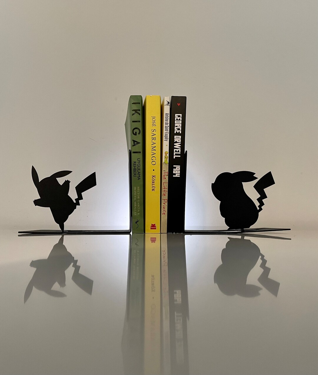 Pikachu Metal Bookends,pikachu Metal Decor, Metal Art, Pokemon ...