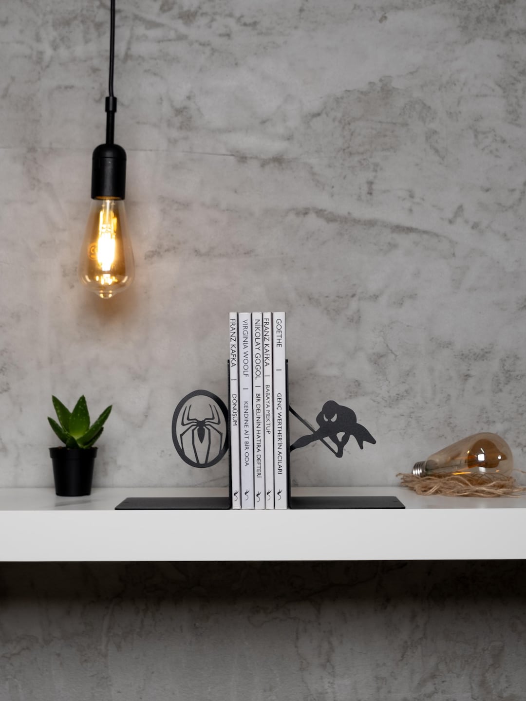 Spider Metal Bookends, Metal Decor, Metal Art, Best Gift Ever, Book ...