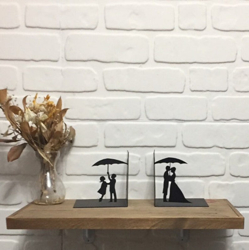 Love Metal Bookends Metal Decor Metal Art Office Gift - Etsy