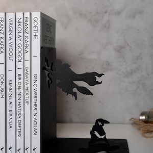 Wizard Metal Bookends, Wizard Metal Decor, Magic Bookends Gift, Book ...